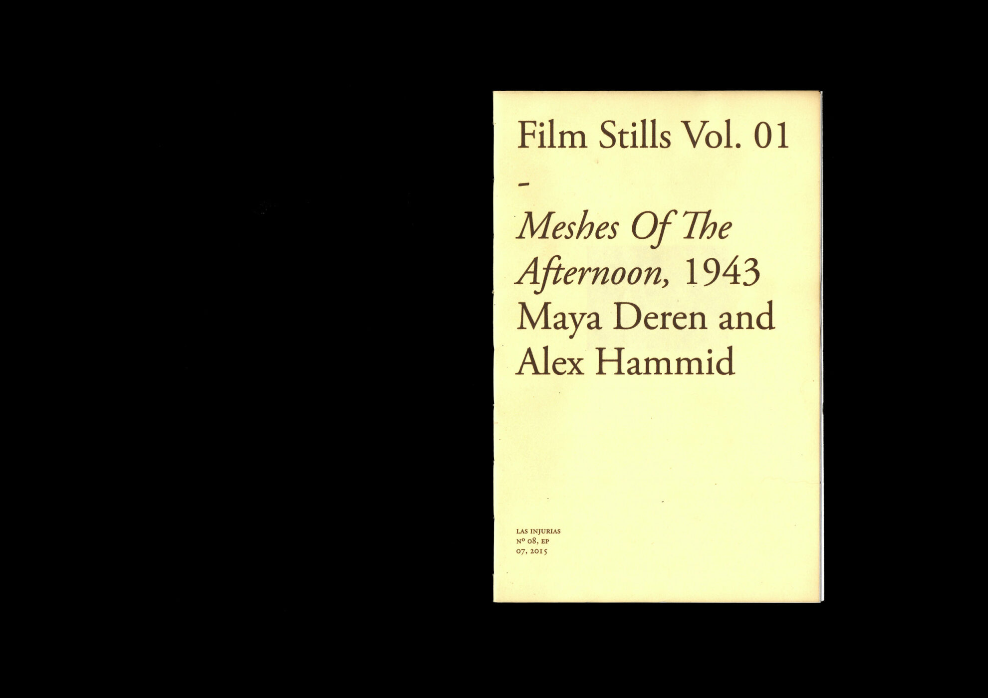 Film Stills Vol. 01 - Meshes Of The Afternoon, 1946 — Maya Deren and ...